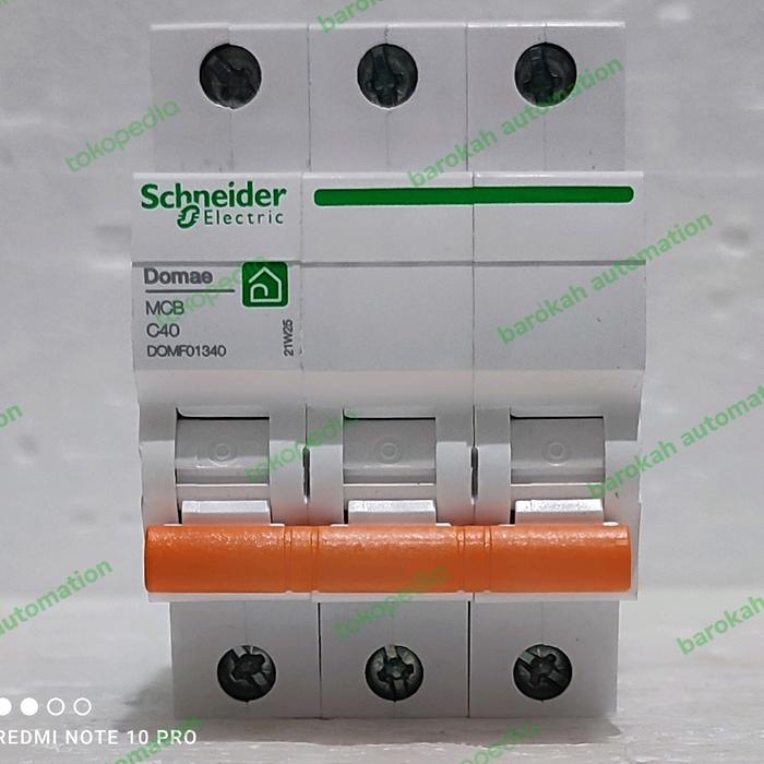 Jual Mcb 3 Ph C40 Domae DOMF01340 Schneider mcb 40 amper - Kab. Serang - barokah automation ...