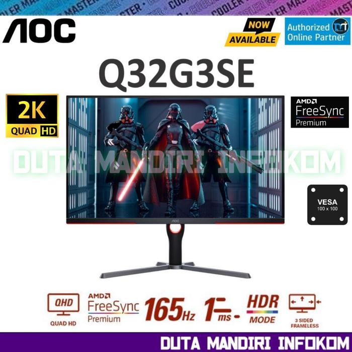 Promo AOC Q32G3SE 32" - QHD 165Hz 1ms sRGB HDR10 HDMI DP FreeSync ...