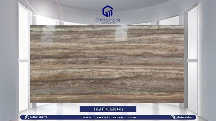 Jual Marmer Travertine | Travertine Dark Grey | Marble Slab | Marmer ...