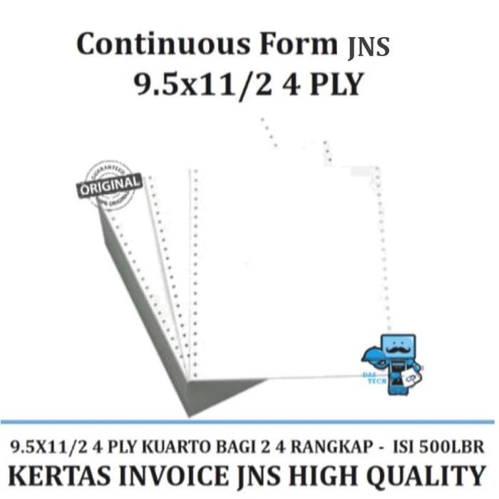 Jual Kertas Continuous Form JNS Ukuran Kuarto bagi 2 - 4ply - Jakarta ...