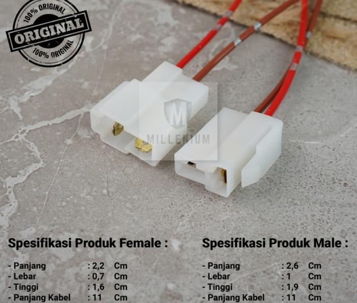 Jual Connector Motor Skun Besar 2mm 2 Pin 2P Plus Skun Set Soket Konektor - Kota Medan - Pi ...