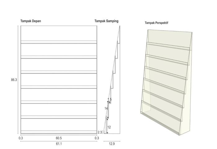 Jual Akrilik Tangga// Akrilik Display//Rak Display - 30x19.5x30.5 ...