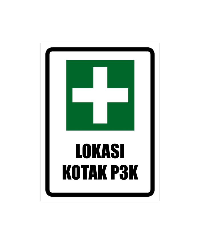 Jual Stiker Vinyl sign Rambu LOKASI KOTAK P3K. 20X15CM - Kab. Bekasi ...