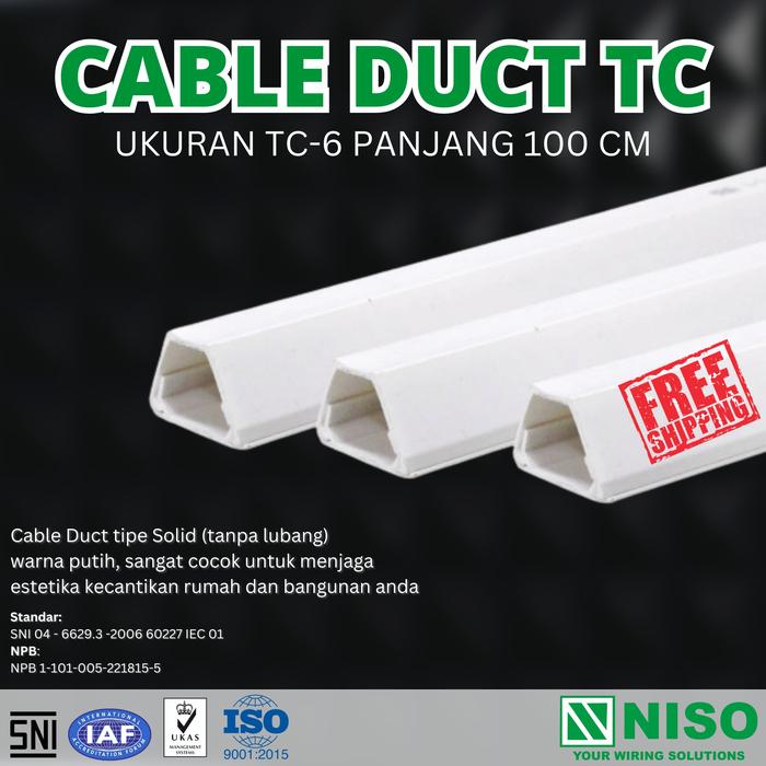 Jual NISO KABEL PROTEKTOR TC6 / PROTECTOR CABLE TC-6 / PENUTUP DUCT TC ...
