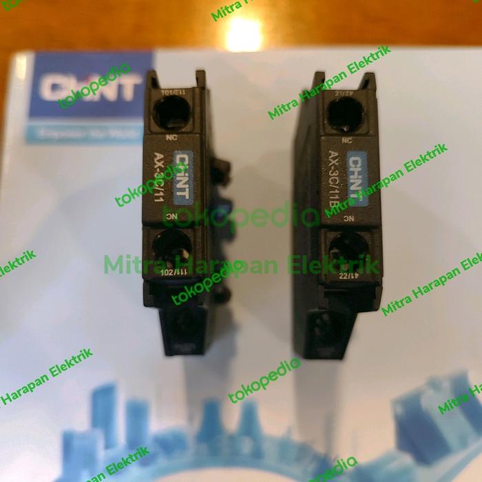 Jual kontak bantu Auxiliary contac AX-3C/11B 2NO + 2 NC CHINT ORIGINAL ...