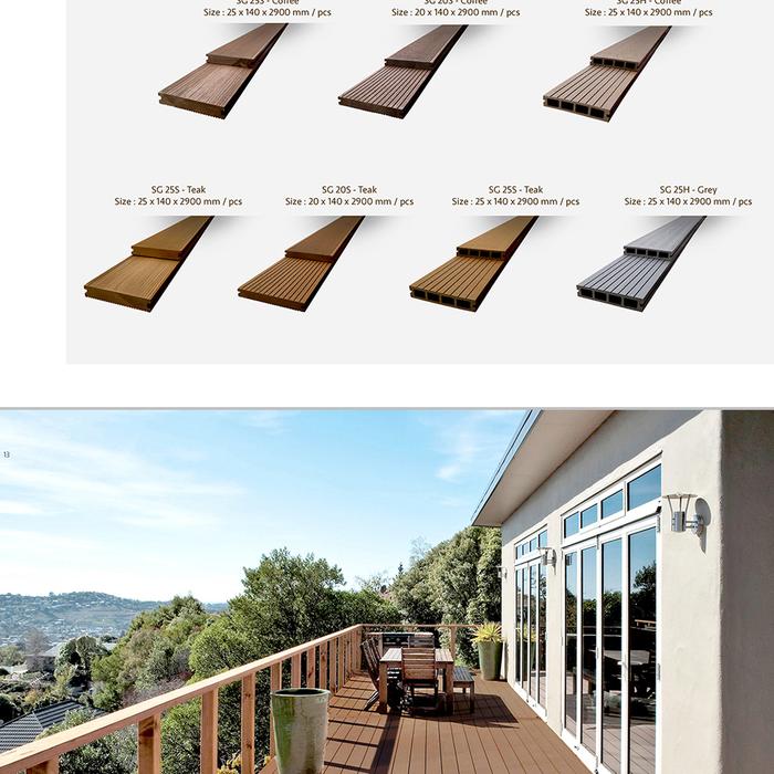 Jual Paket Deck WPC m2/set Merk country wood untuk Plaza Kolam Renang ...