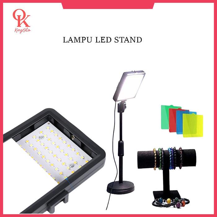 Jual Lampu Led Stand Holder Shooting Vlog Live Konten Overhead Phone ...