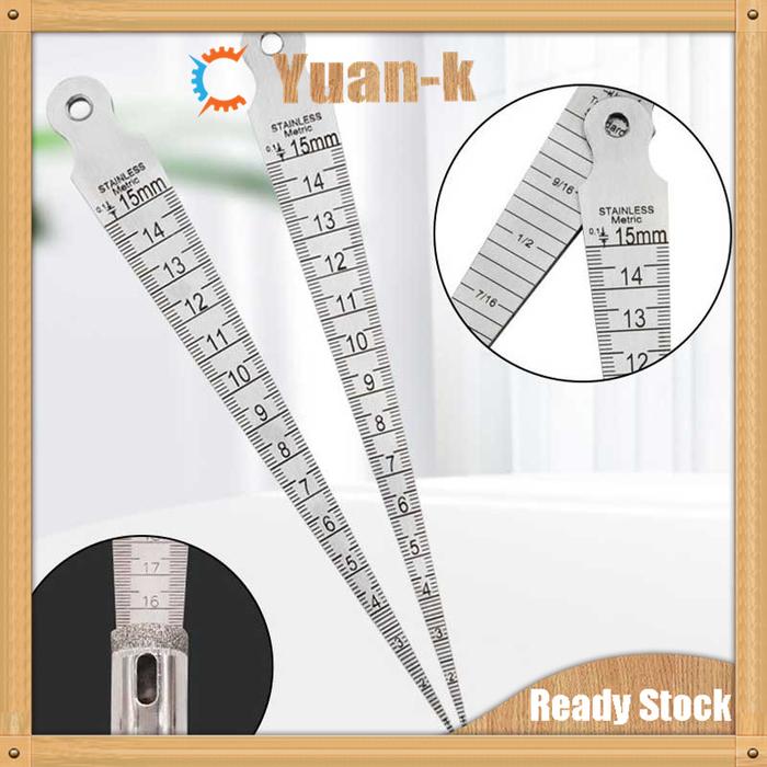 Jual 15mm Taper Gauge Feeler Gap Hole Double Side Measuring Tool ...