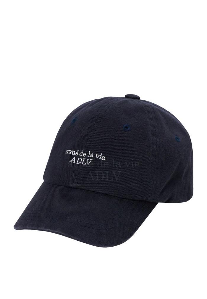 Promo [ADLV] Acmedelavie Basic Logo Emblem Washing Ball Cap Navy Cicil ...