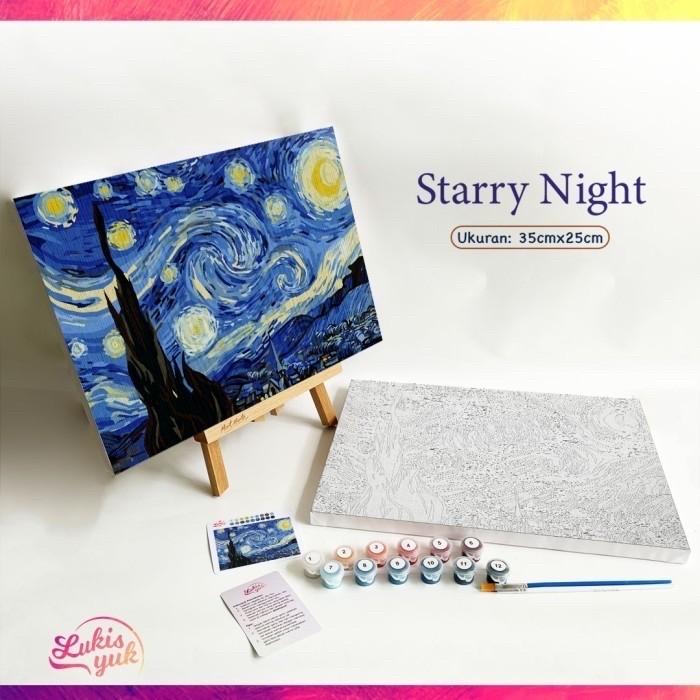 Promo Starry Night - Paint by Numbers - 35x25cm - by LukisYuk - Jakarta ...