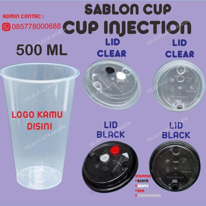 Jual Sablon Cup Plastik inject 500ml printing mold cup - Jakarta ...