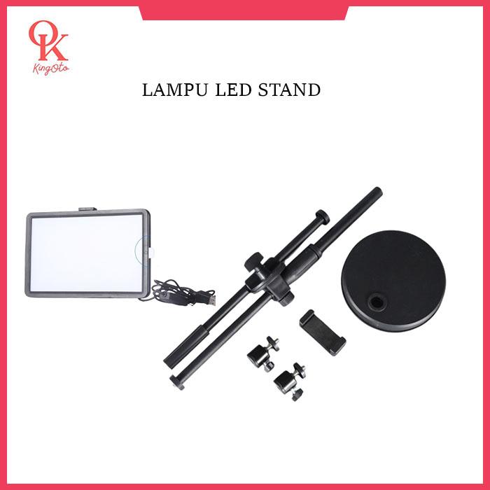 Jual Lampu Led Stand Holder Shooting Vlog Live Konten Overhead Phone ...