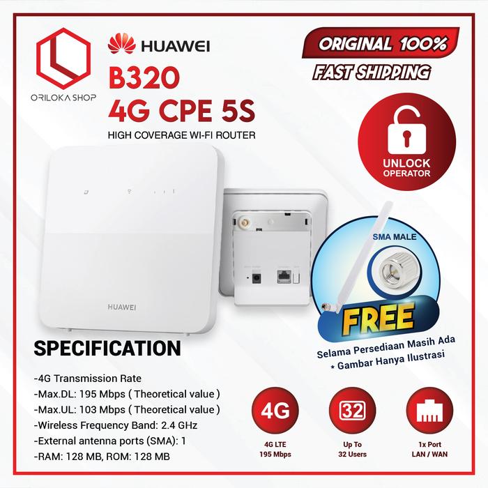Promo Huawei B320 Penganti B312 Modem Router Wifi Unlock All Operator ...