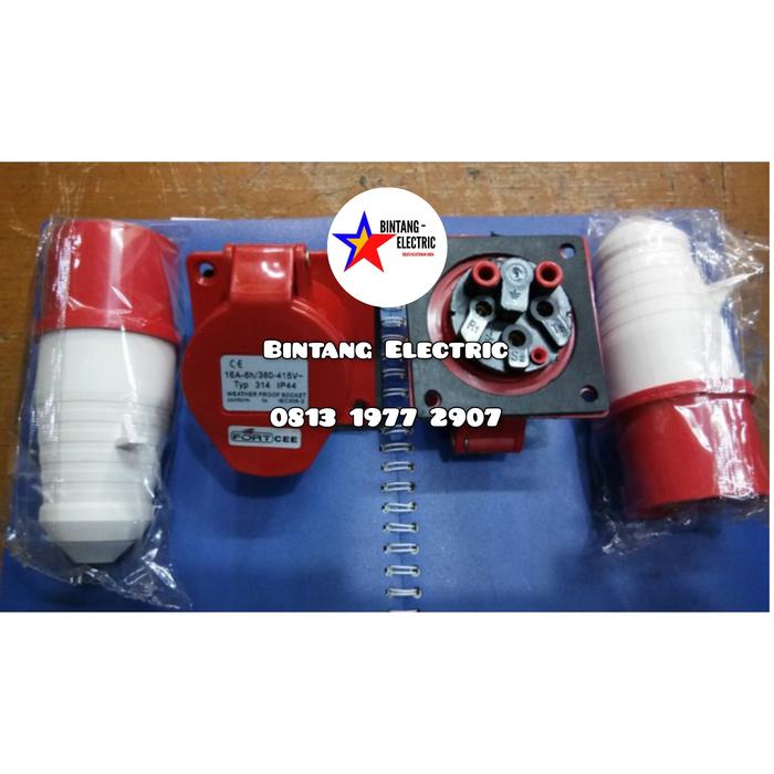 Jual Socket / Stop Kontak Panel Mounting + Plug 4P 16A 220V Fort CEE - Jakarta Pusat - bintang ...