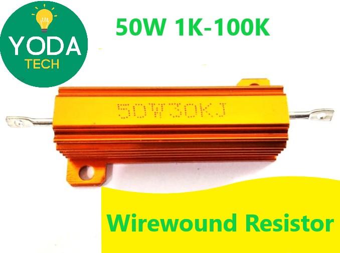 Jual Wirewound Resistor Electronic Aluminium 50W(1K - 100K) - 100K ...