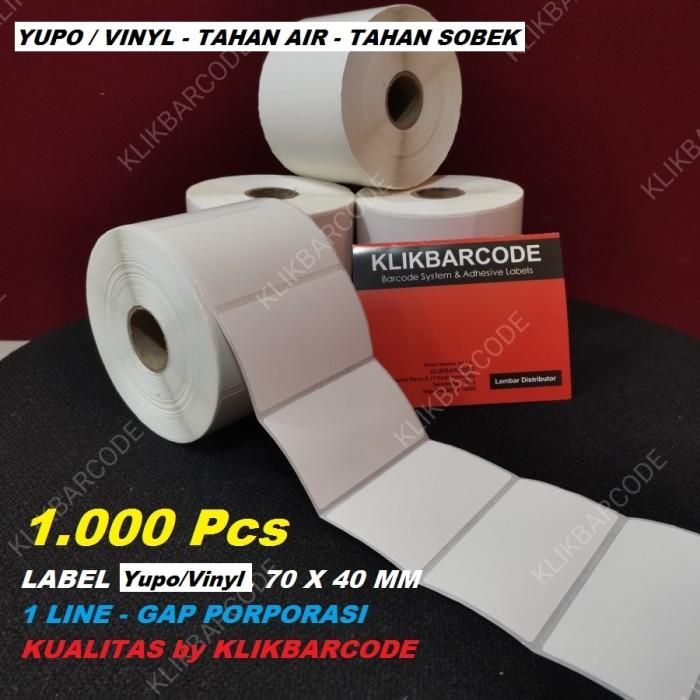 Jual Label Stiker Yupo 70x40mm Kertas Barcode 1 Line 70 x 40 70x40 mm ...