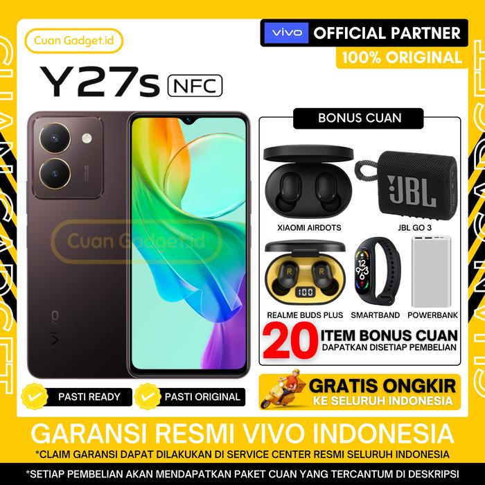 Promo VIVO Y27S NFC 8/256 VIVO Y27 S 8/128 Y 27S GARANSI RESMI INDONESIA - BLACK 8/128, TANPA ...