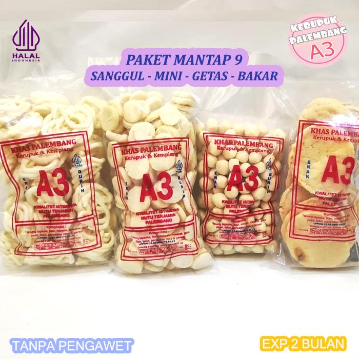 Jual PAKET MANTAP 9 KERUPUK SANGGUL MINI GETAS KEMPLANG BAKAR TENGGIRI ...