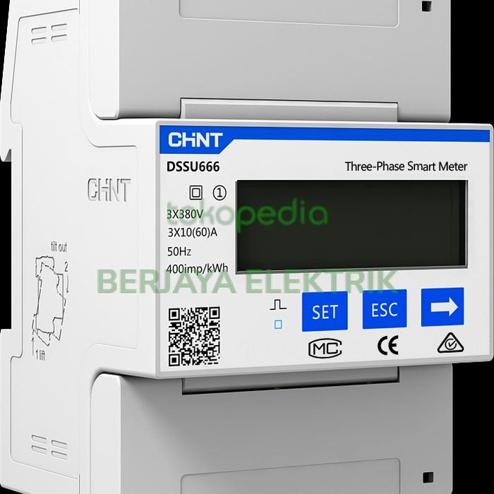 Jual CHINT DDSU66 Three Phase Din Rail Meter 230V 5(80)A RS485 4P , 3P4W - Jakarta Pusat ...