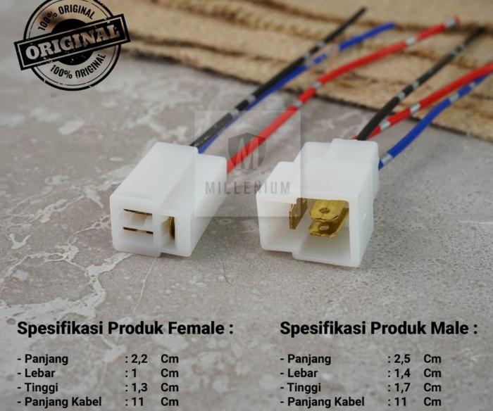 Jual Connector Motor Skun Besar 3mm 3 Pin 3P Plus Skun Set Soket ...