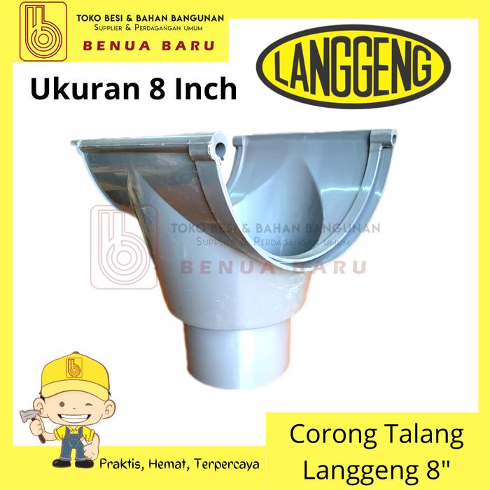Jual Corong Talang Setengah Lingkaran 8" Langgeng / Corong Talang Air ...