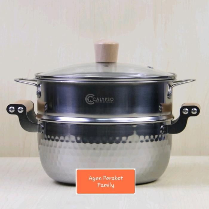 Jual Calypso Korean Steamer Pot Panci Rebus Kukus Korea Susun 2 Tutup ...