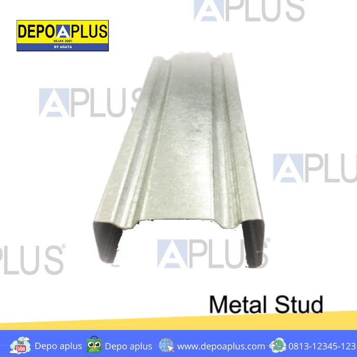 Jual metal stud 76 x 3m 0,4mm rangka plafon partisi plafon gypsum ...