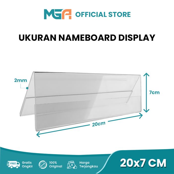 Promo AKRILIK PAPAN NAMA / ACRYLIC DISPLAY SEGITIGA MEJA KANTOR 7X20 CM - Jakarta Selatan ...
