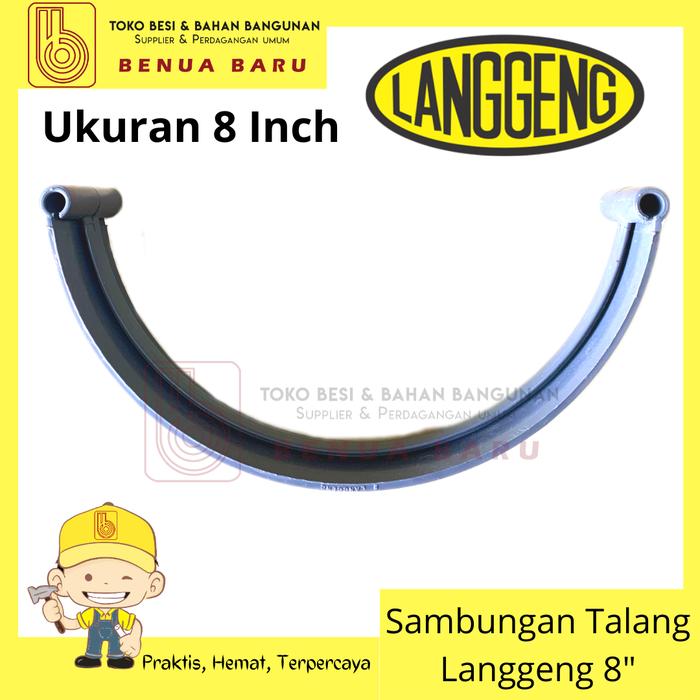 Jual Sambungan Talang Talang Air PVC Setengah Lingkaran HR 8 Inch ...