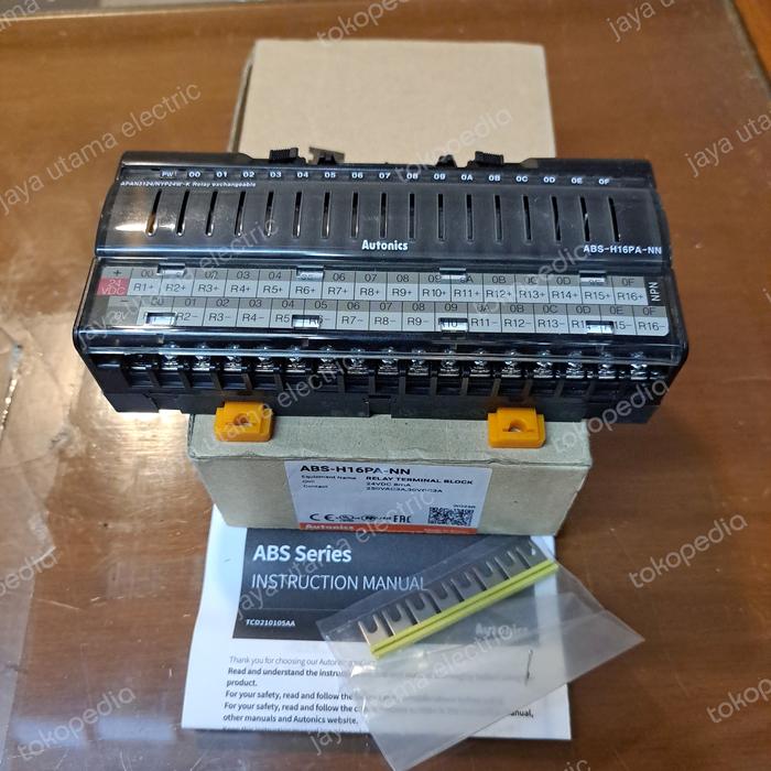 Jual Autonic Relay Terminal Blok ABS-H16PA-NN coil 24VDC 8mA contact ...