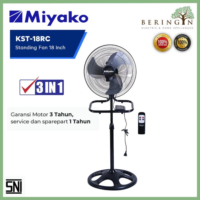 Jual KST-18RC MIYAKO KIPAS ANGIN TUMPU STAND FAN 18 INCI + REMOTE ...