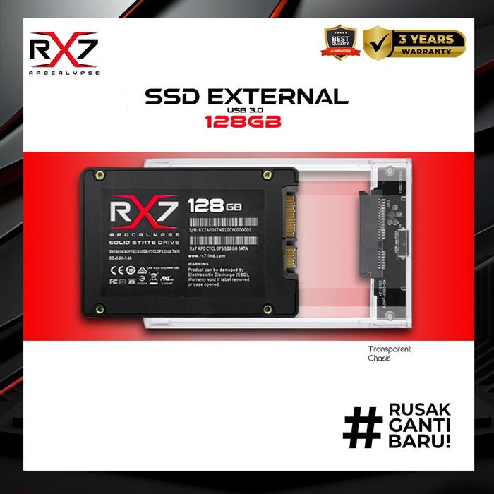 Jual Ssd External / Portabel / Enclosure Rx7 128gb Usb 3.0 Resmi Di ...