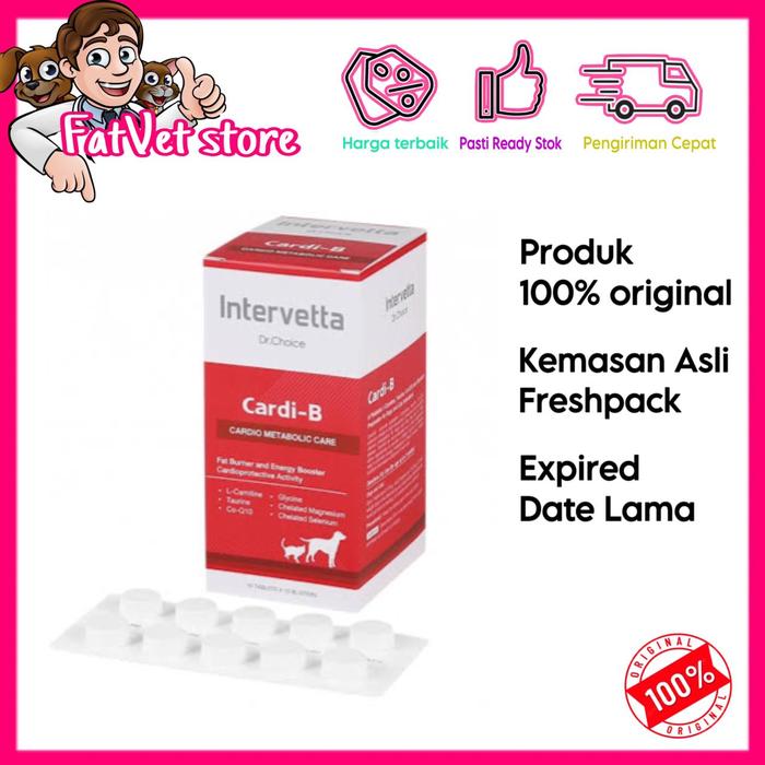 Jual Intervetta Cardi B suplemen Coq10 jantung anjing kucing/ strip 10 tab - Jakarta Barat ...