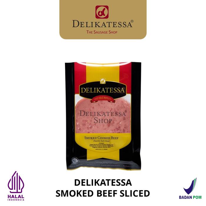 Jual Delikatessa Smoked Beef Sliced Daging Sapi Asap Ham Halal ...