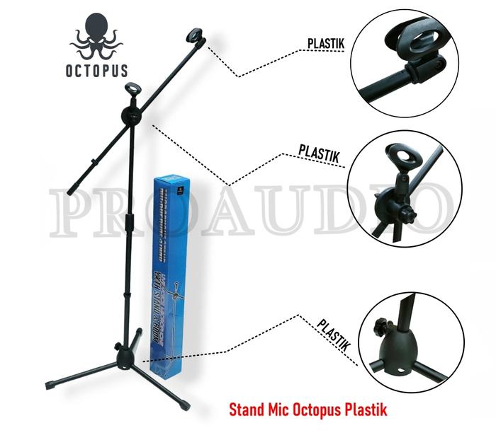 Jual Stand Mic Octopus SM 301 Boom SM301 Stand Mic Lantai + Mic Holder ...