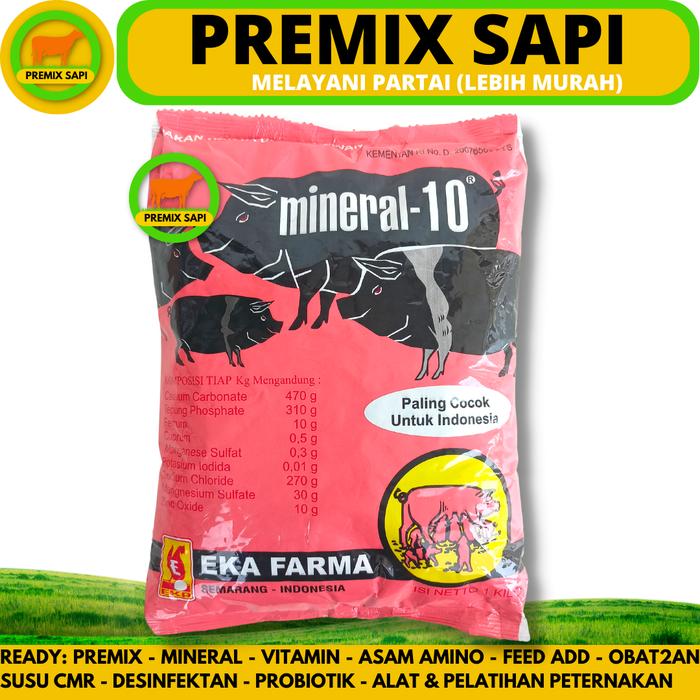 Jual MINERAL 10 BABI 1 KG Penambah Berat Badan EKA FARMA - Kota Surabaya - Premix Sapi | Tokopedia