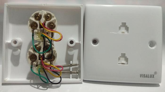 Jual OUTLET TELEPON 1 Lob ET 01/4 RJ 11 (4Pin) PC dan 2 Lob ET 02/4 ...
