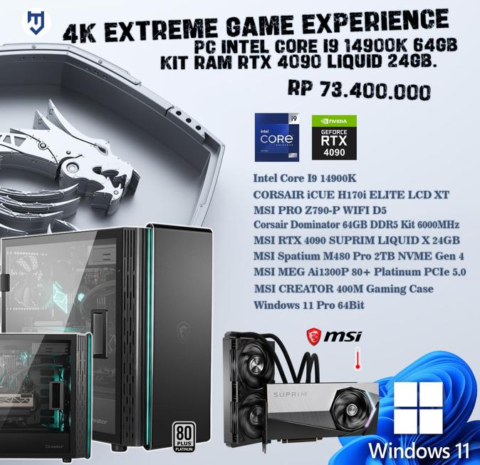 Jual 4K Extreme Game Experience PC Intel Core I9 14900K - Kota Semarang ...