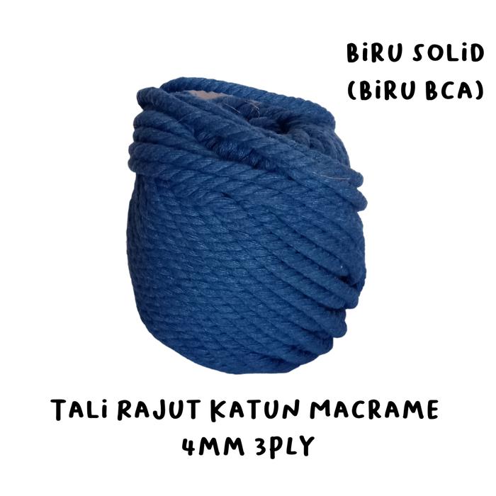 Jual Tali Benang Katun Macrame twist Ukuran 4mm 100gr -+ 25 meter ...