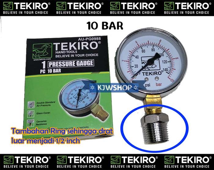 Jual TEKIRO Tekiro Pressure Gauge Pengukur Tekanan Angin Air Manometer ...