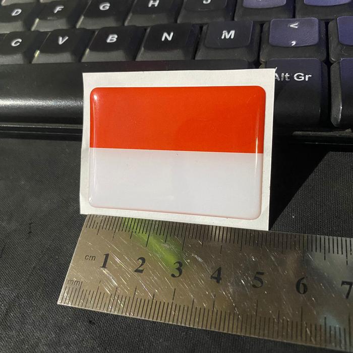 Promo Sticker Resin Timbul Merah Putih Stiker Lentur 3D Bendera ...
