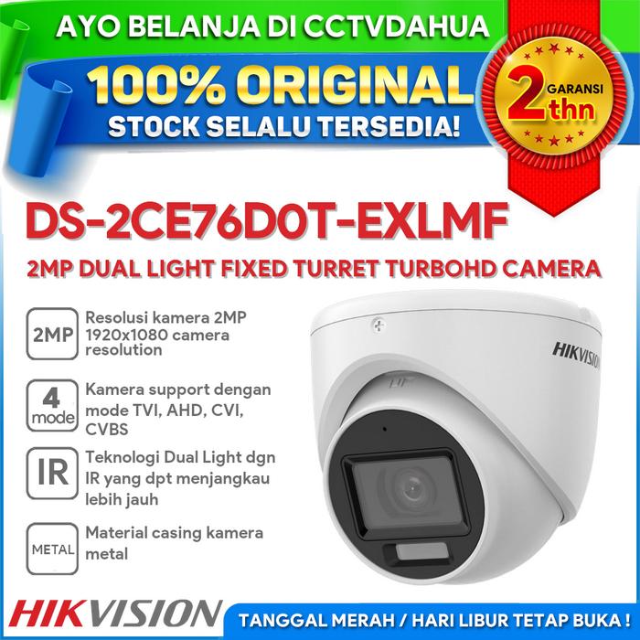 Jual HIKVISION DS-2CE76D0T-EXIPF Hikvision 2MP Indoor Fixed Turret ...