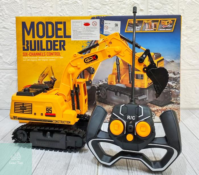 Jual Mainan Anak RC Remote Control Truk Traktor Excavator Truck 1638-1A ...