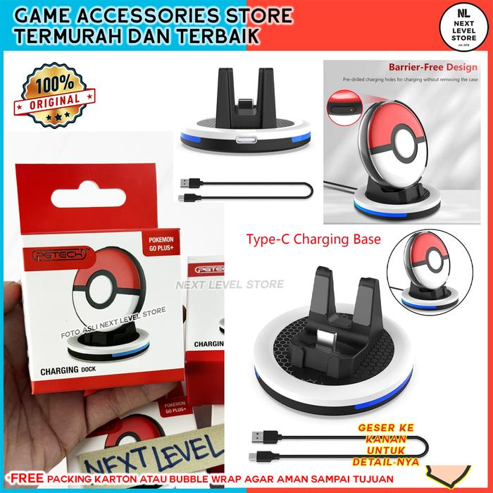 Promo PGTECH Charging Base Pokemon Poke Go Plus Type-C Charger Dock GP ...