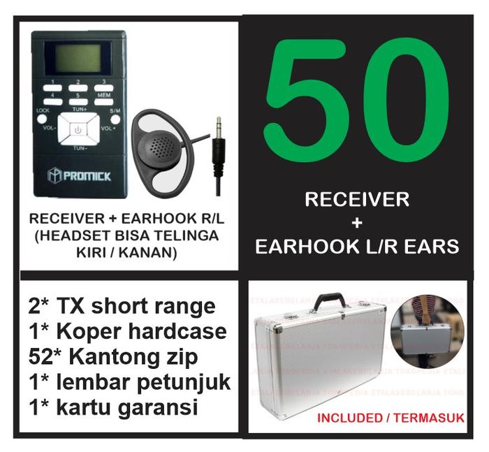 Jual WIRELESS TOUR GUIDE SYSTEM 50CH 50RX - 2TX - PROMICK TGS SERIES ...