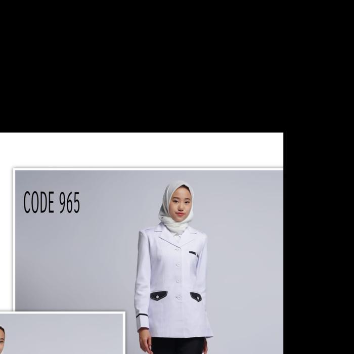 Jual Seragam blazer kerja wanita putih pppk,seragam kerja pns wanita putih - 965 lis atsan, 5L ...