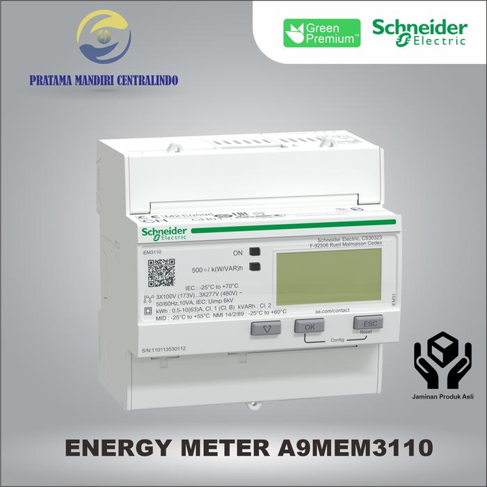 Jual iEM3110 KWH METER DIGITAL 3 PHASE SCHNEIDER - A9MEM3110 include ...