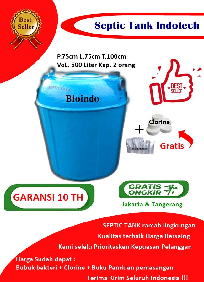 Jual septic tank 500L merk indotech new, biotechno, biotech septictank ...