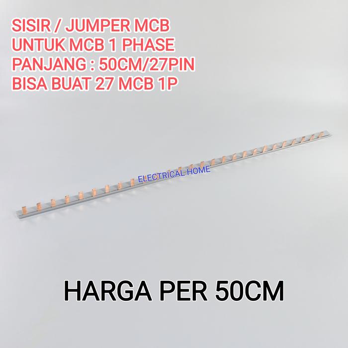 Jual BUSBAR SISIR MCB 1 PHASE JUMPER MCB 1 PHASE PANJANG 50CM - Kota ...