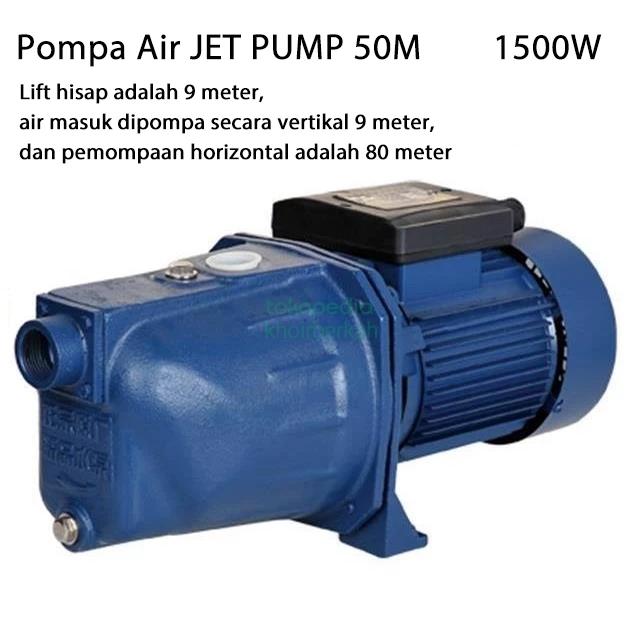 Jual Pompa Air Jet Pump 50 meter 1500Watt Mesin Pendorong Air Shower ...